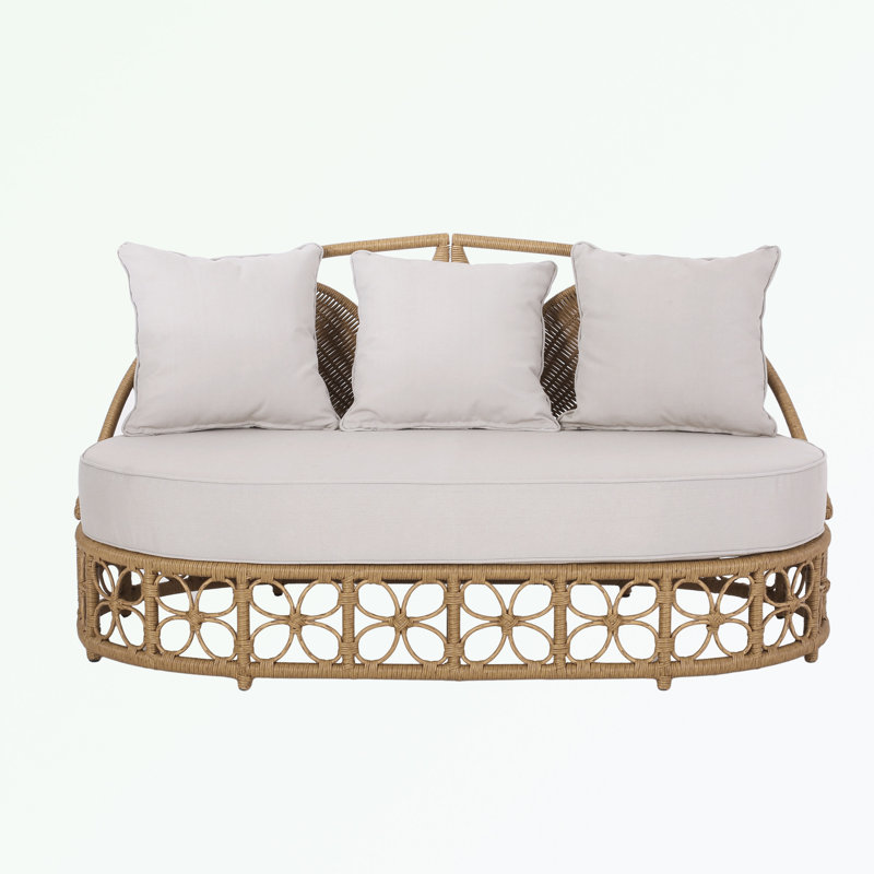 Atia 60 Polyethylene PE Wicker Outdoor Patio Daybed